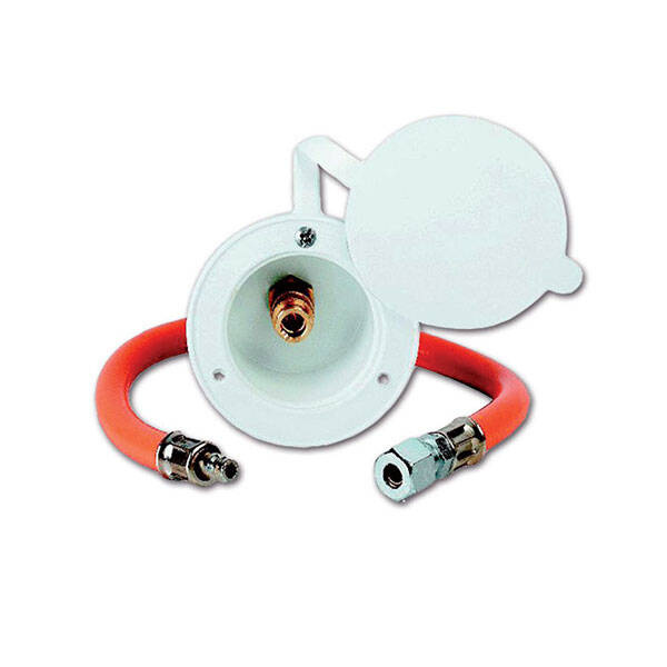 External gas socket with quick coupling and 40 cm flex